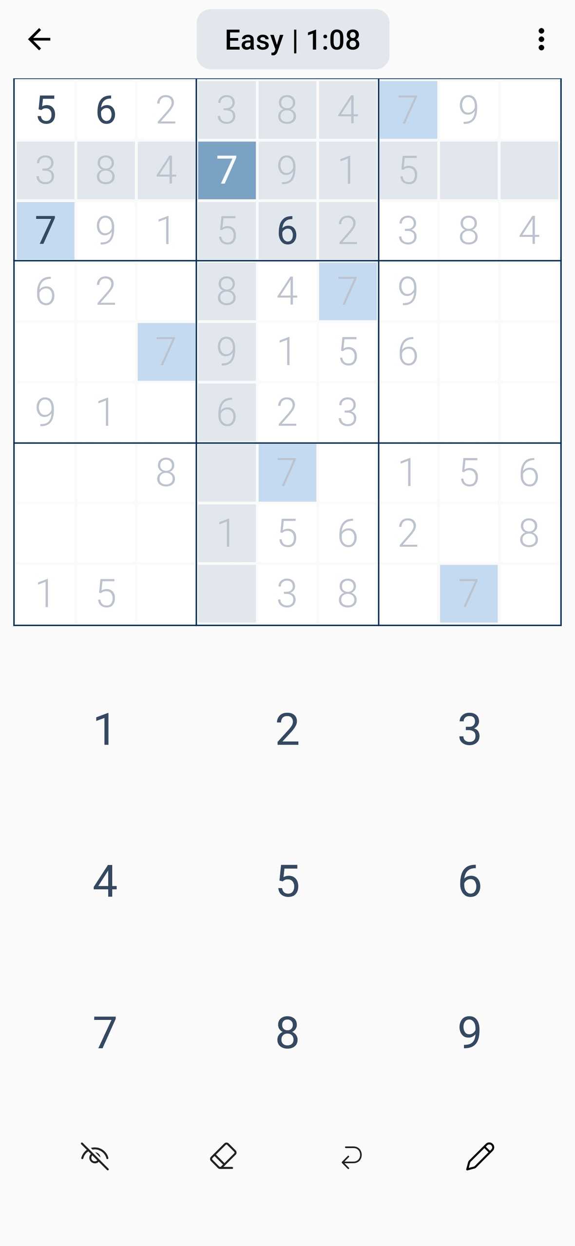 Step by step guide to solving sudoku puzzle